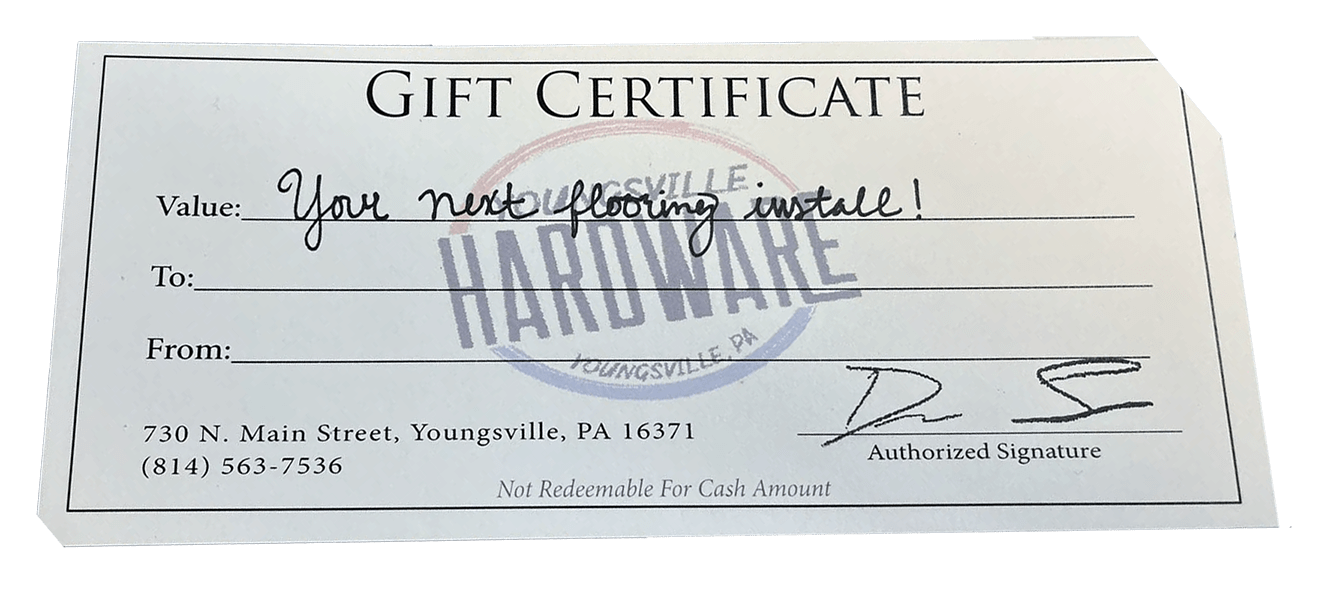 Gift Certificates - Youngsville Hardware